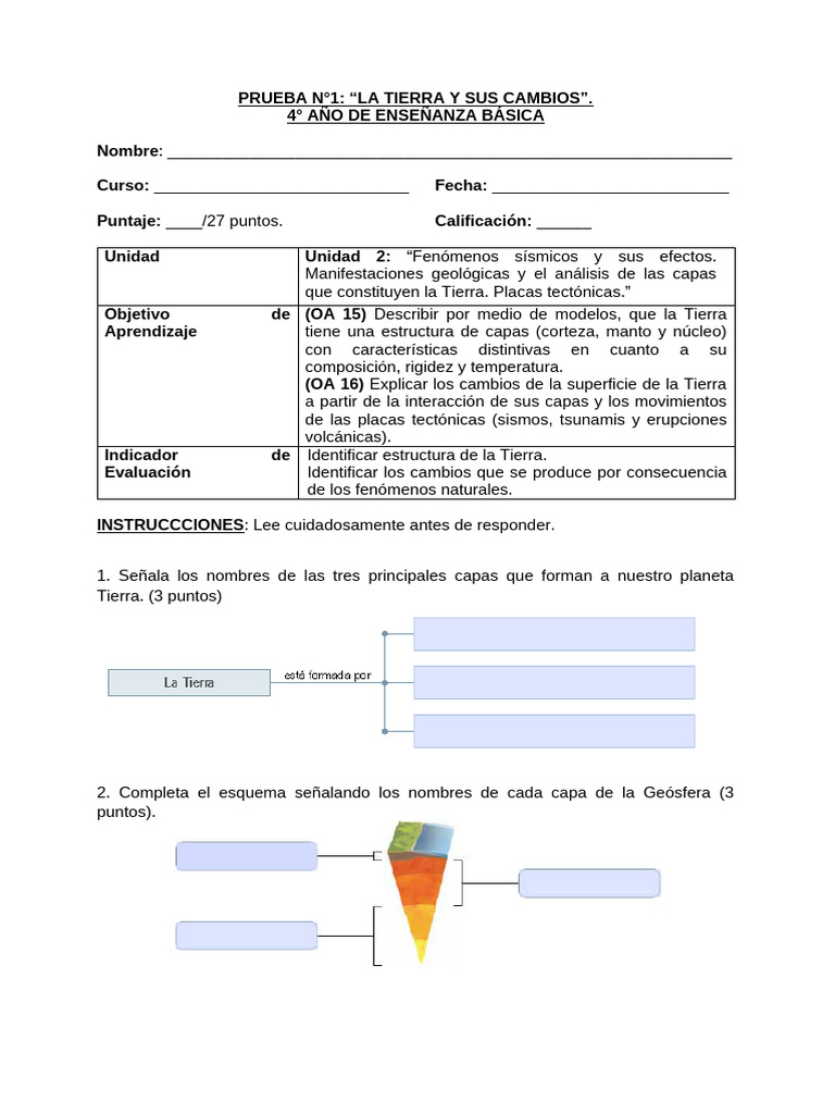 Cambios en la Tierra y sus Fenómenos | PDF | Temblores | Tierra