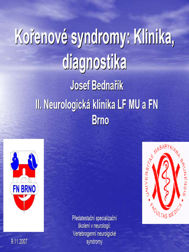 Postgraduální Kurs Vertebrologie Kořenové Syndromy | PDF