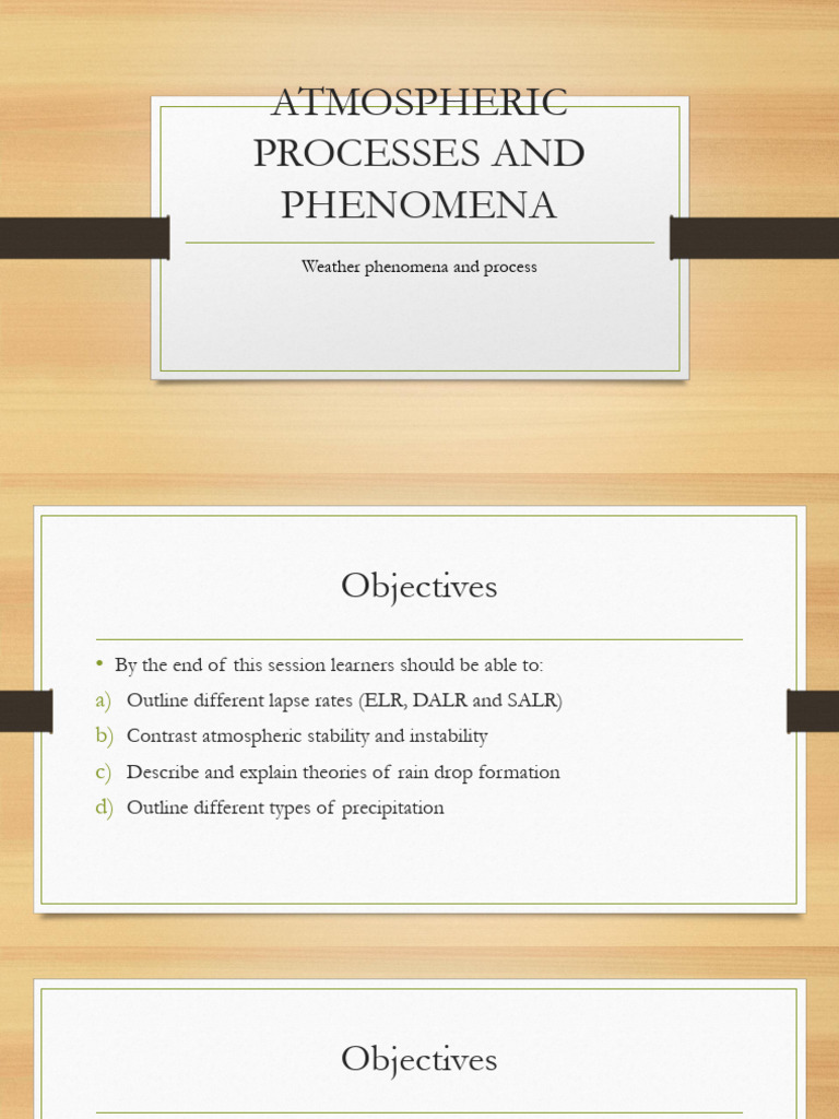 Atmospheric Processes and Phenomena-Weather Process and Phenomana | PDF