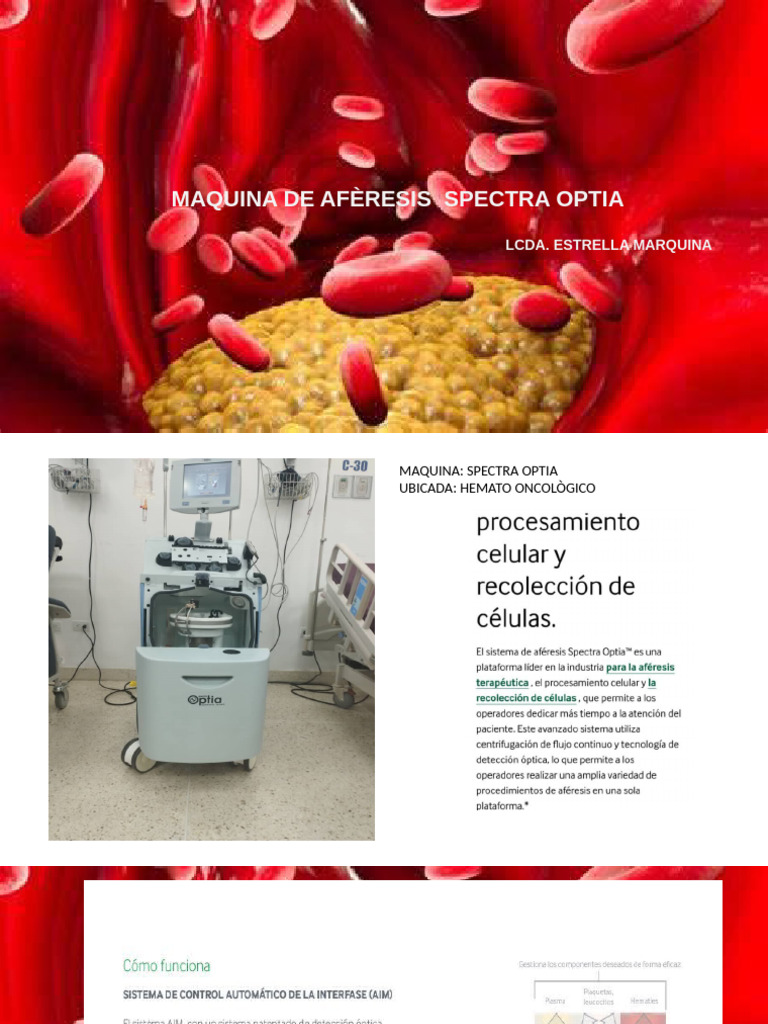 Def Maquina de Aferesis Optia | PDF