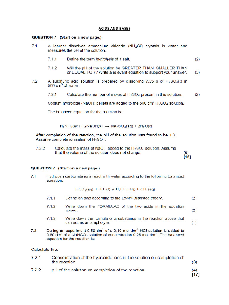 Acids and Bases | PDF