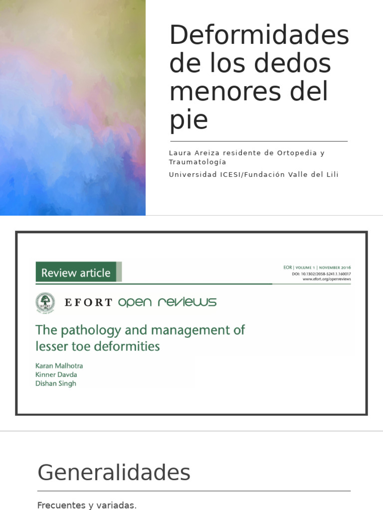 Deformidades de Los Dedos Menores | PDF | Pie | Extremidades (anatomía)