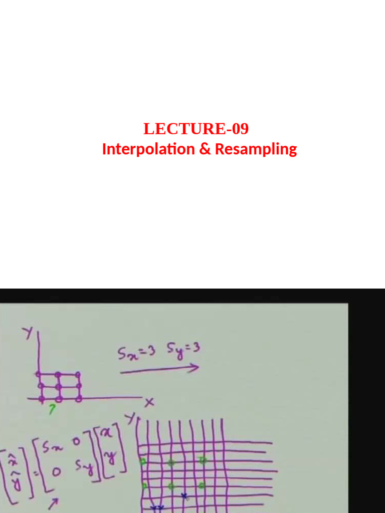 Lecture-Interpolation and Resampling | PDF