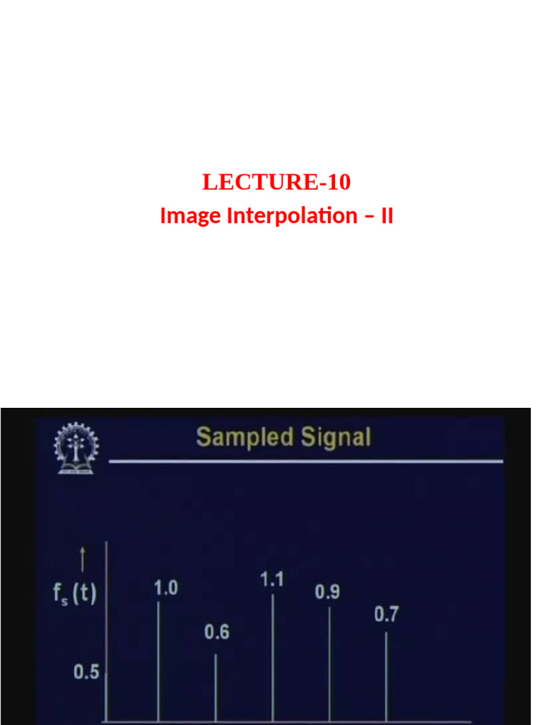 Lecture-Image Interpolation II | PDF