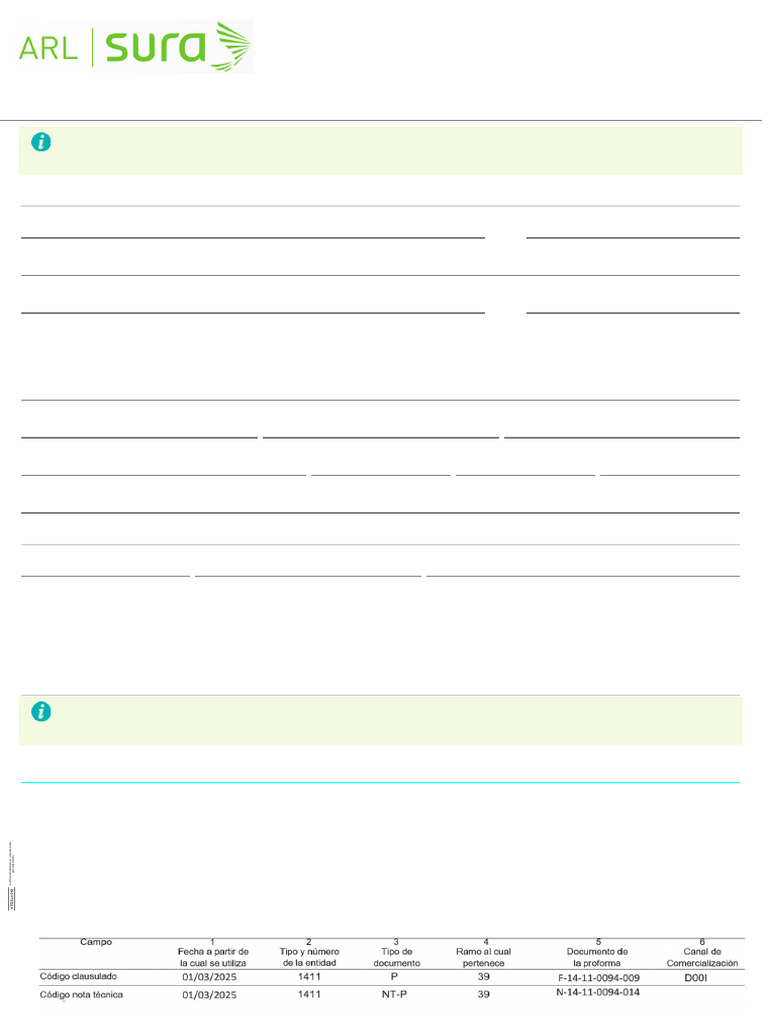 Formulario Afiliacion Arl Sura | PDF | Derecho laboral | Política de ...