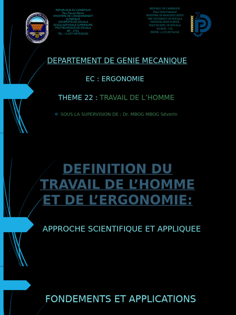 Ergonomie et Optimisation du Travail Humain | PDF | Intelligence ...