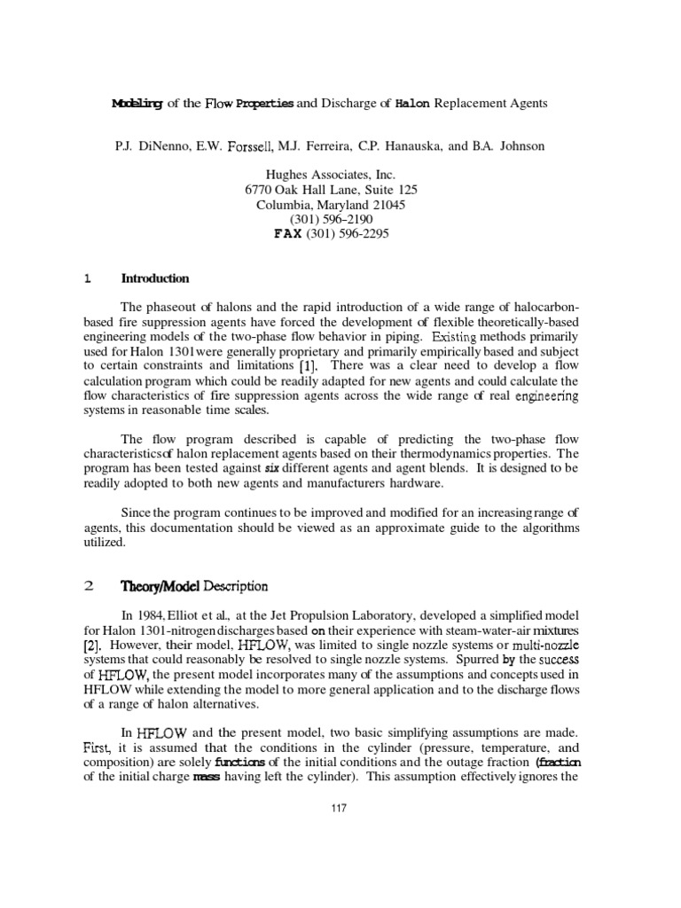 Halon Replacement Agents Flow Modeling | PDF | Fluid Dynamics | Nozzle