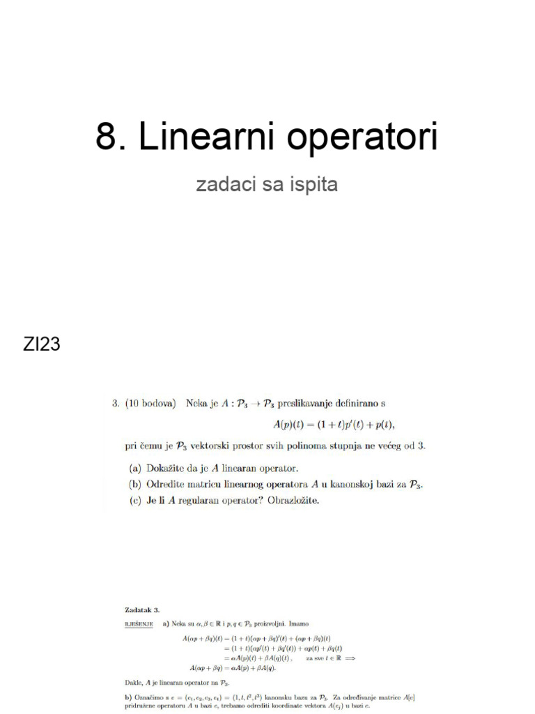 Linearni Operatori | PDF