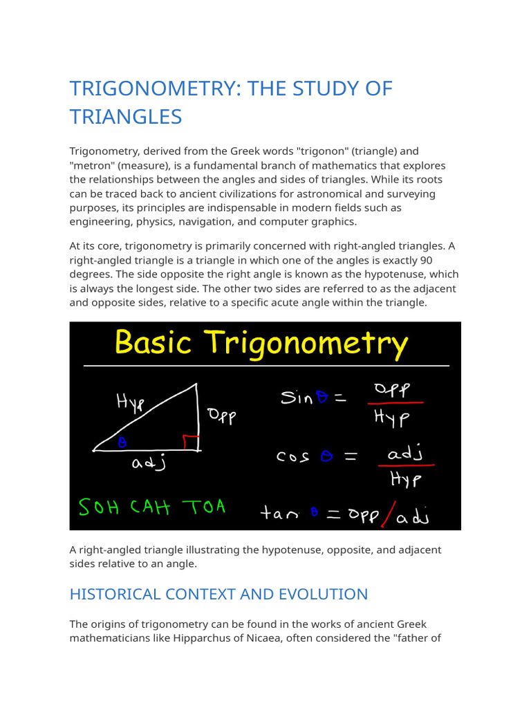 Introduction To Trigonometry | PDF | Trigonometry | Trigonometric Functions