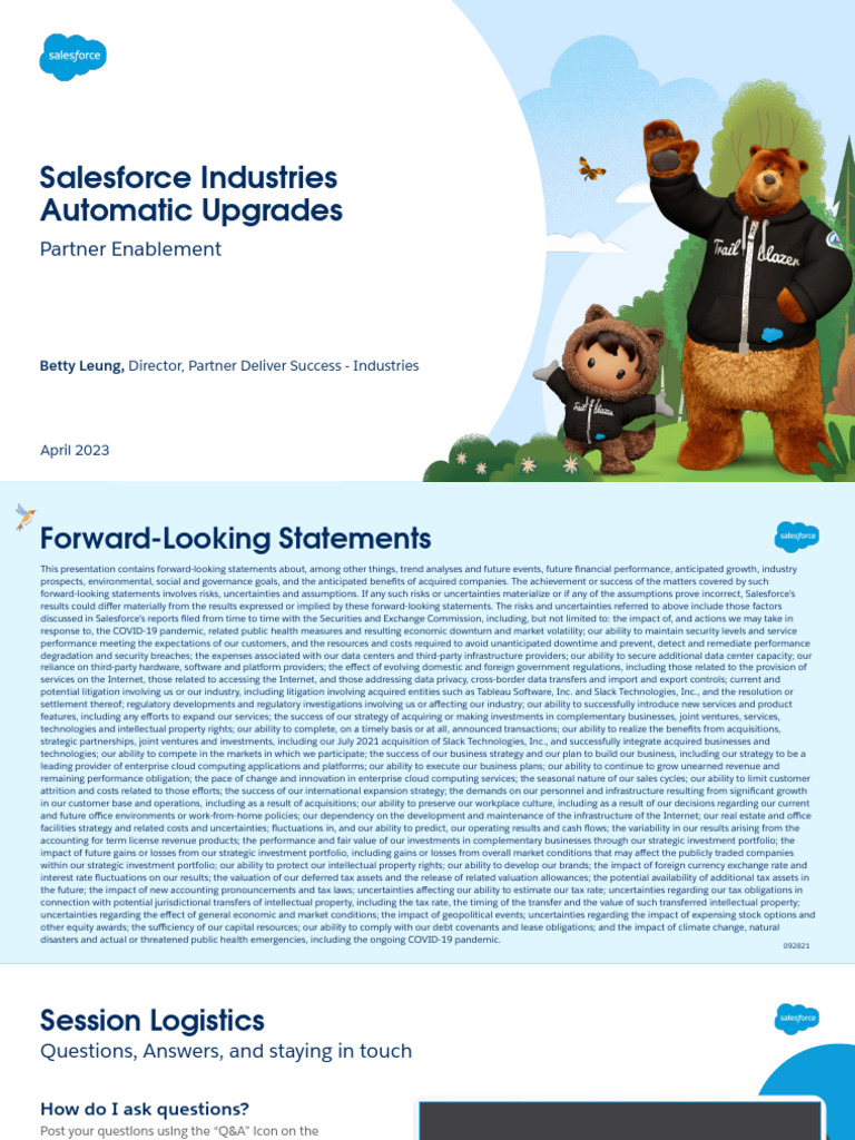 Salesforce Industries Automatic Upgrade Partner Enablement - April 2023 ...