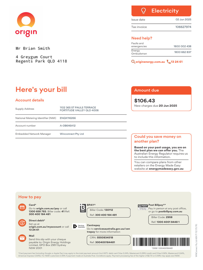 Origin Statement 2025 06 01 | PDF | Debit Card | Payments