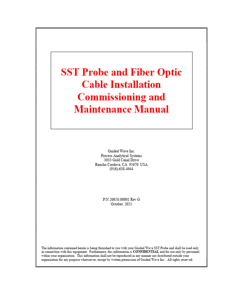 20658-00001 Rev G Text Manual SST Probe and Fiber Optic Cable ...