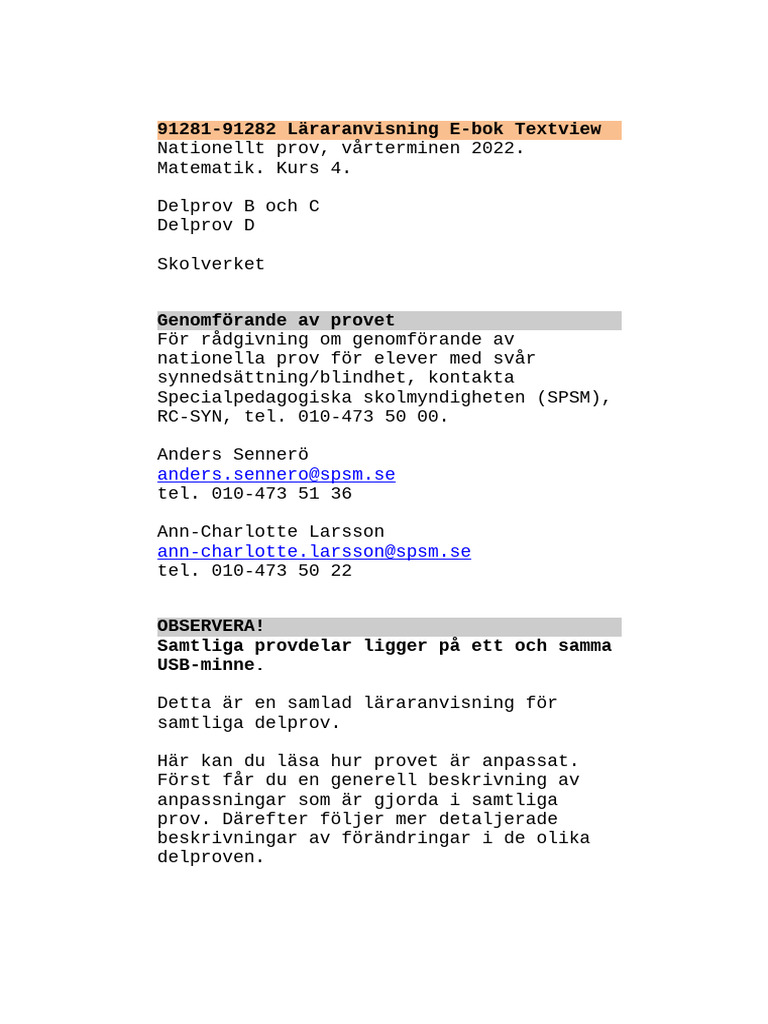 91281-91282 Läraranvisning Textview Ihopslagna | PDF