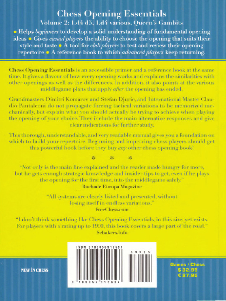 Chess Opening Essentials 2 Back | PDF
