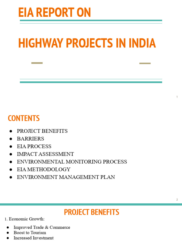Eia Report On Highway Project Pdf Environmental Impact Assessment