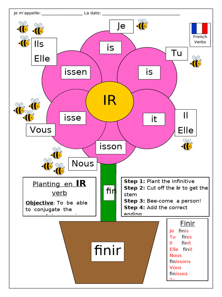 Conjugaison des verbes en -IR | PDF