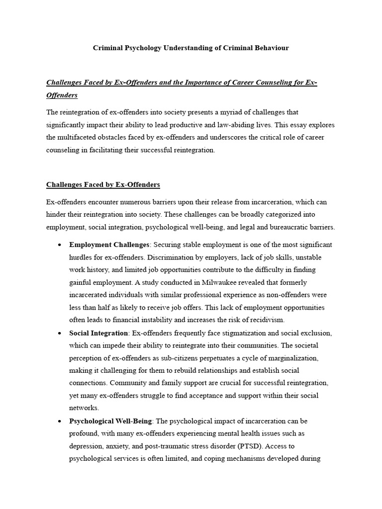 Criminal Psychology Understanding of Criminal Behaviour | PDF ...