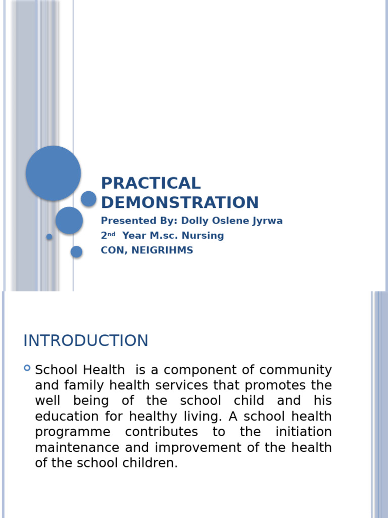 Practical Demonstration School Health Assessment | PDF | Psychology