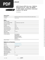 APC SRT8KXLI UPS Datasheet | PDF | Electrical Engineering | Electronics