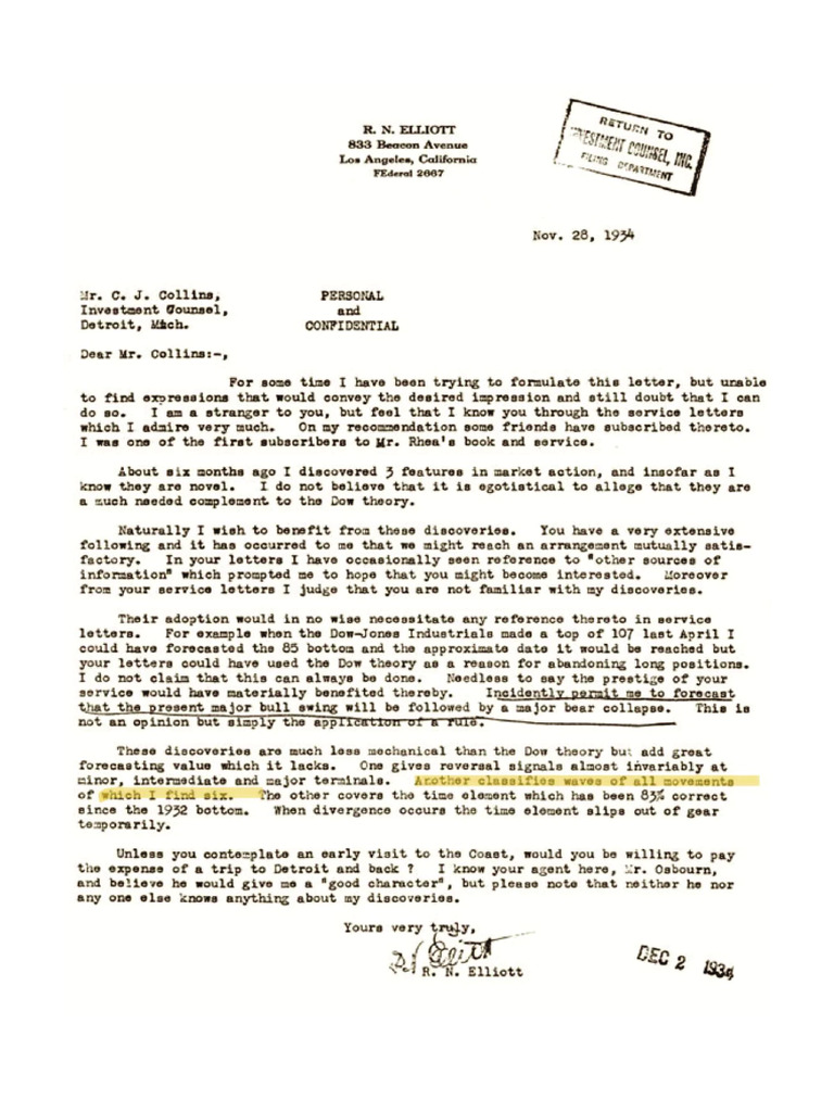 Elliott Letter | PDF