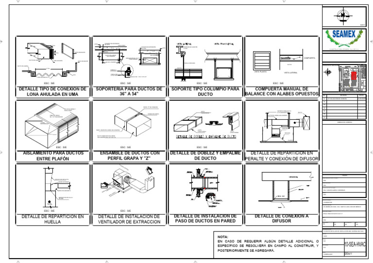 10-SEA-HVAC-PLANO DETALLES DE INSTALACIÓN DEL SISTEMA DE HVAC Draft ...