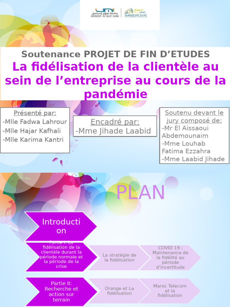 Présentation PFE | PDF | Télécommunications | Maroc