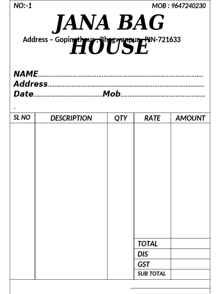 Cash Memo | PDF