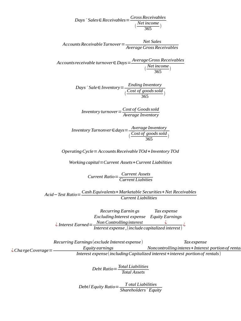 Financial Ratios and Metrics Guide | PDF | Equity (Finance) | Revenue