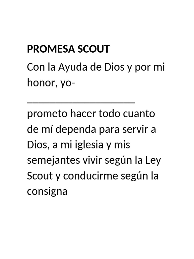 Promesa Scout | PDF