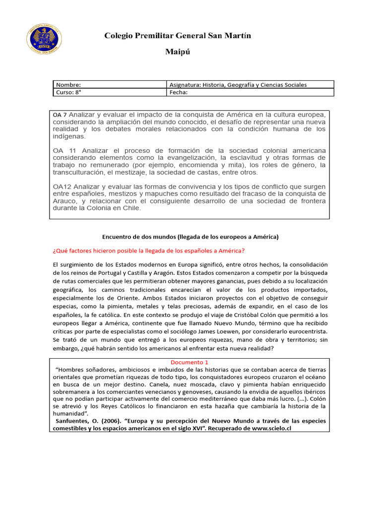 Gu-A 2 Octavo | PDF | Imperio español | Cristobal colon
