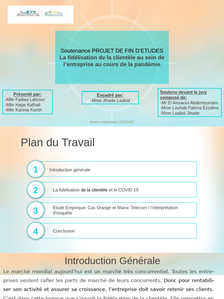 Présentation Final Du Pfe | PDF | Télécommunications | Maroc