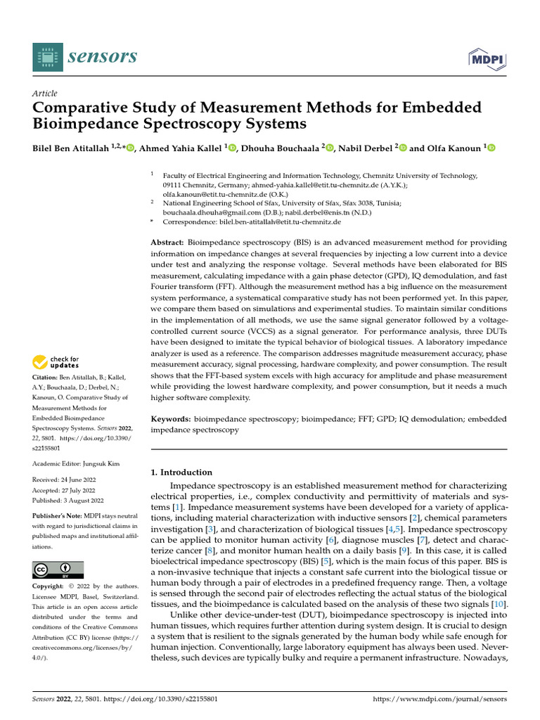 Comparative Study of Measurement Methods | PDF | Electrical Impedance ...
