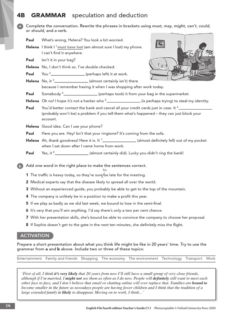 Grammar 4B - KEY | PDF