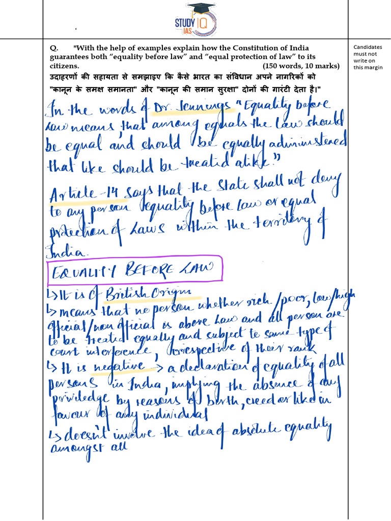 DMQ - With The Help of Examples Explain How The Constitution of India | PDF