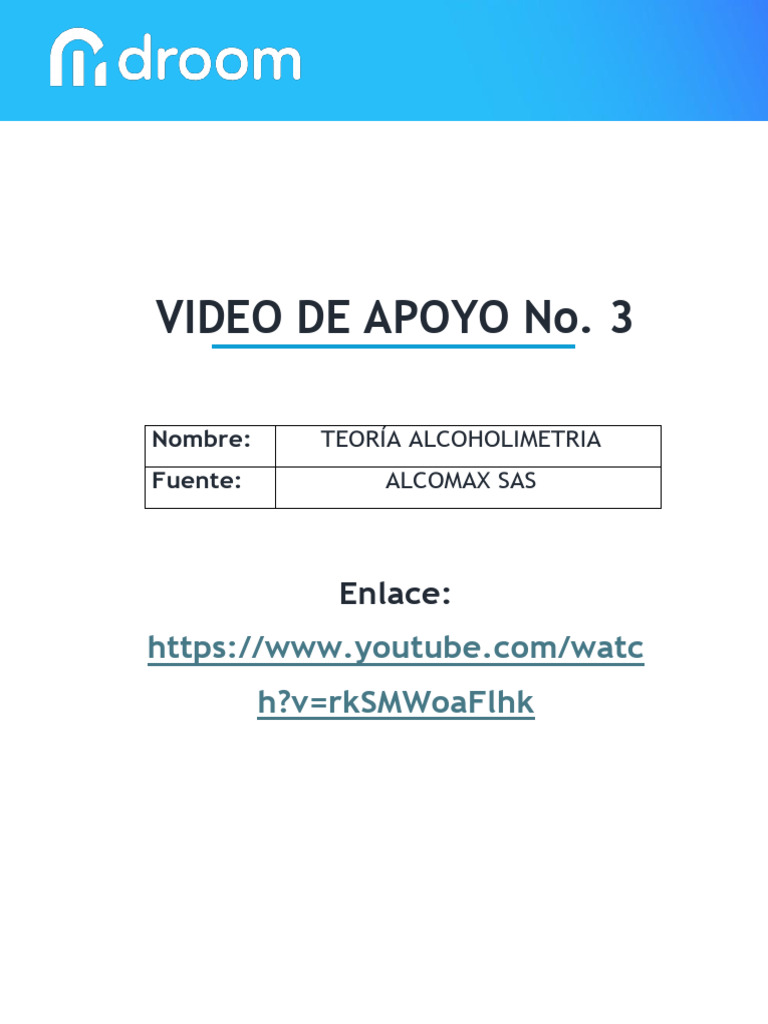 Video de Apoyo 3 - Teoria Alcoholimetria | PDF