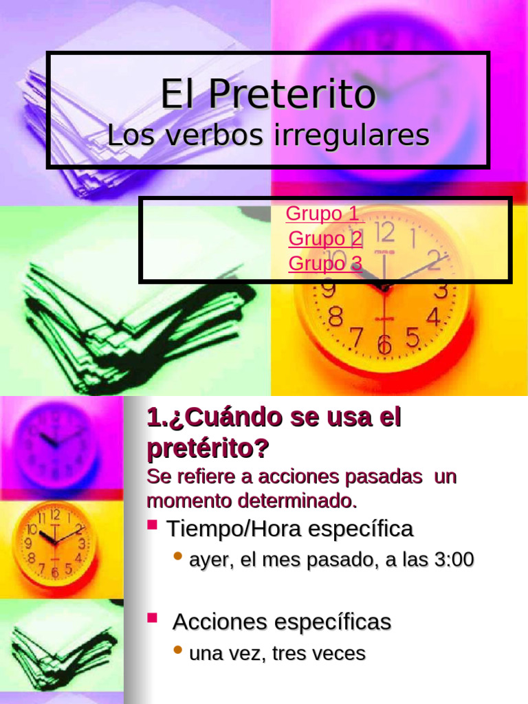 El Preterito Irregulares | PDF | Verbo | Lingüística