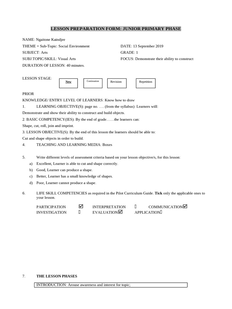 Arts Grade 1, Visual Arts. Boxes | PDF | Learning | Teachers