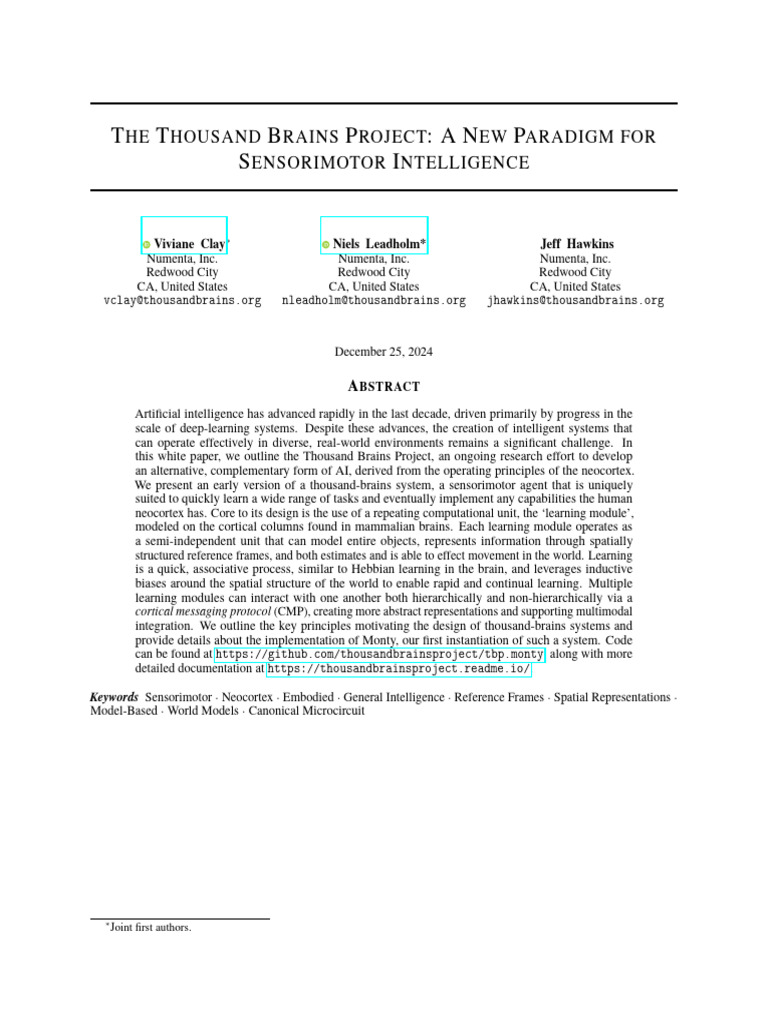1000 Brains | PDF | Artificial Intelligence | Intelligence (AI) & Semantics