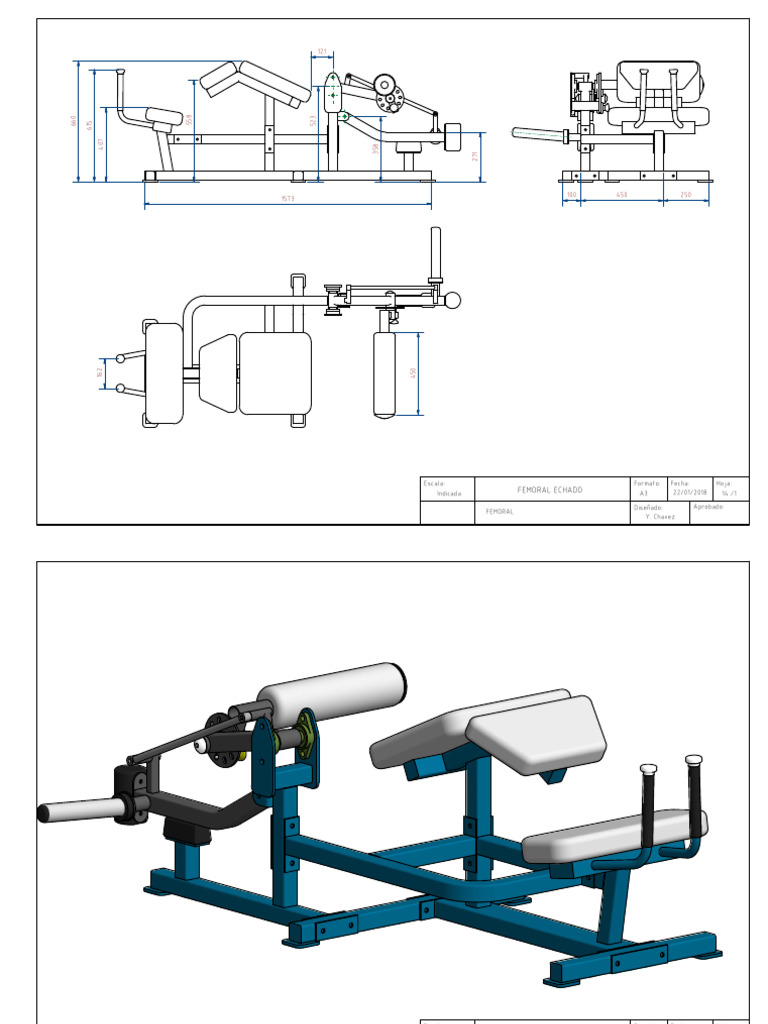 Diseño de Estructura Femoral Echada | PDF