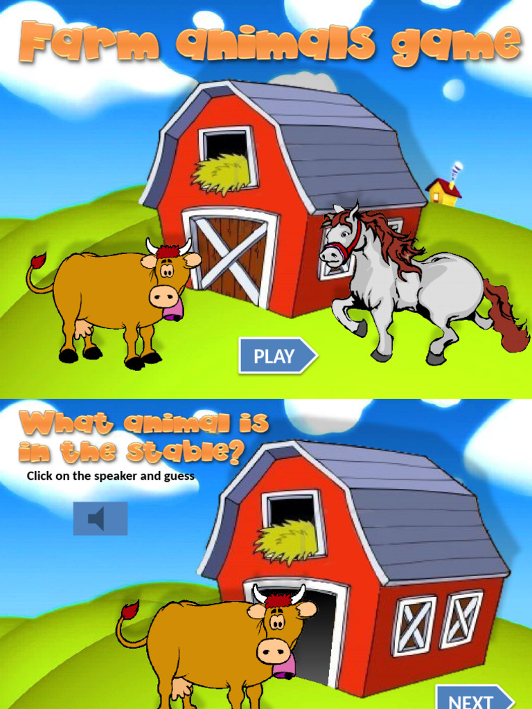 Farm Animals Game 2 | PDF