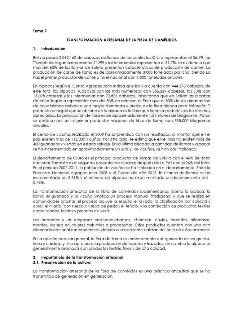 Tema 7 | PDF | Textiles | Lana