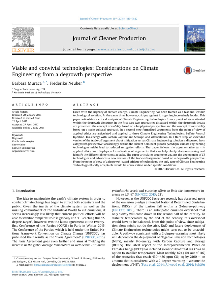 Viable and Convivial Technologies | PDF | Climate Change | Climate ...