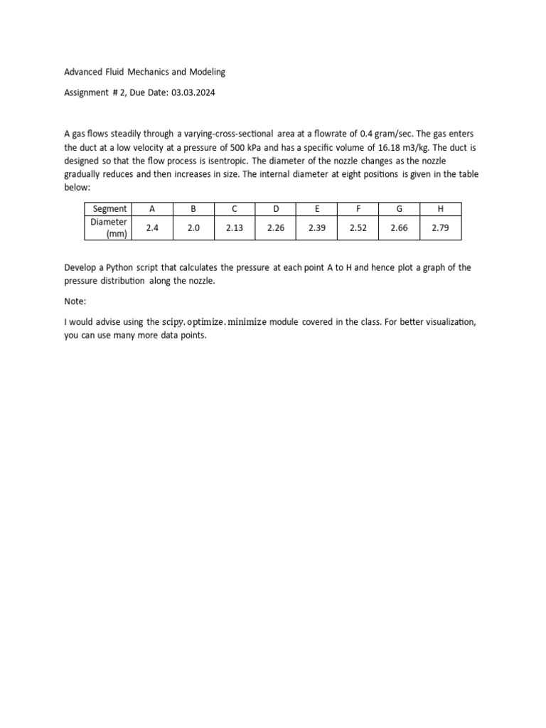 11a Compressible Orifice Flow Assignment | PDF