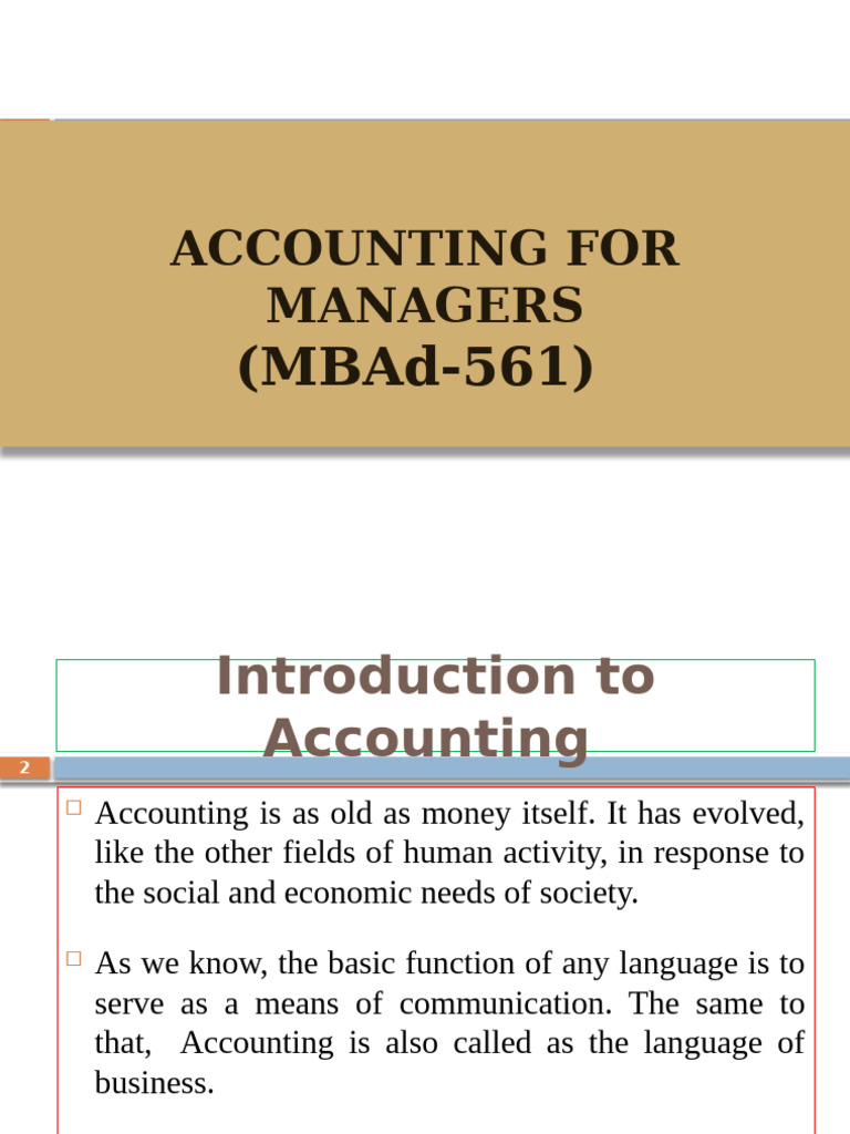 Unit 1 Introduction To Accounting | PDF | Partnership | Taxes