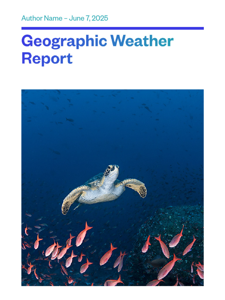 Geographic Weather Photo Report | PDF