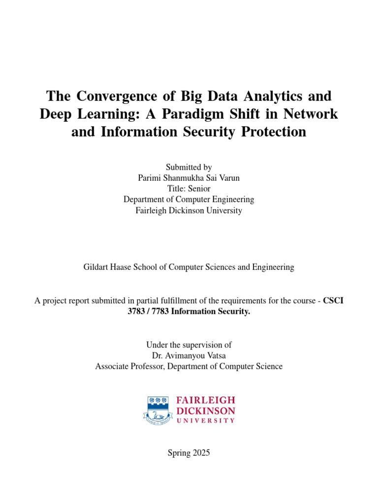 Va The Convergence of Big Data Analytics and Deep Learning A Paradigm ...