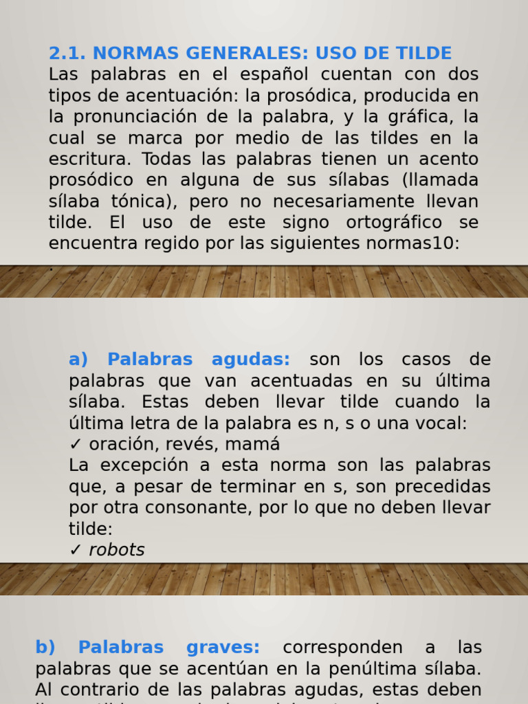 Normas de acentuación en español | PDF | Lingüística | Fonética