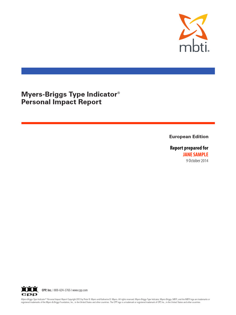 Mbti Sample Pdf Extraversion And Introversion Behavioural Sciences