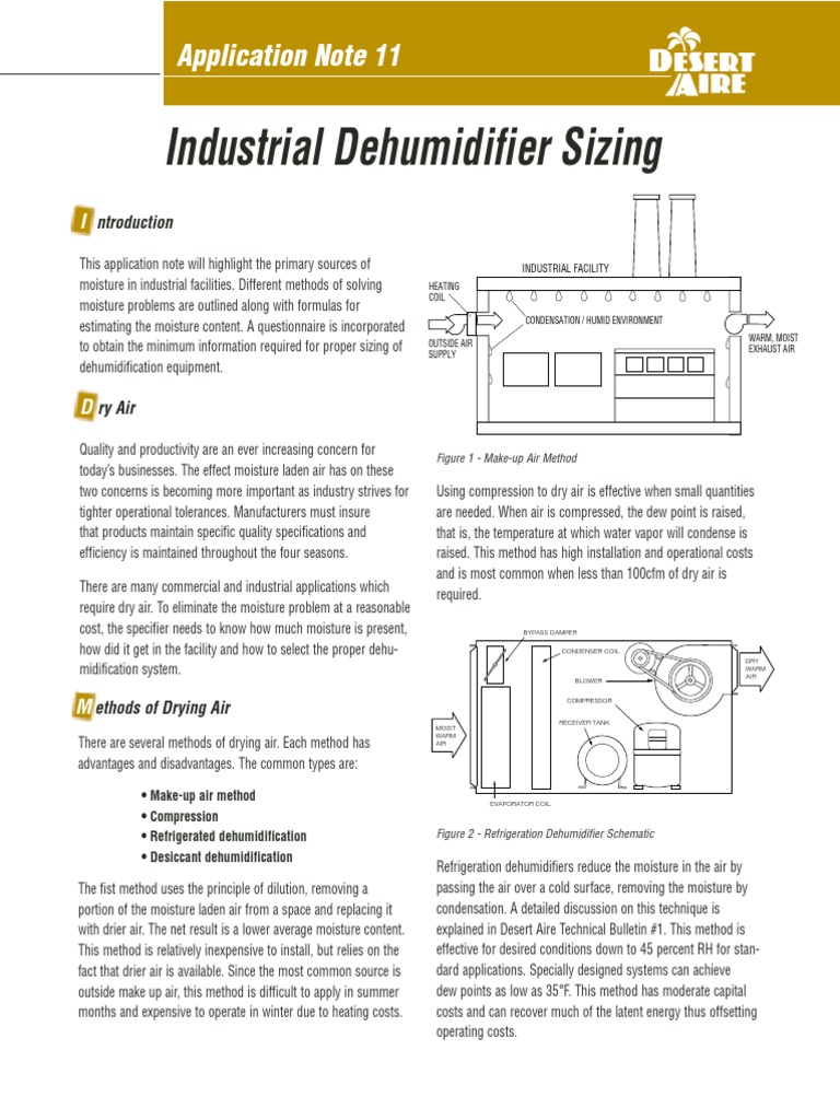 Industrial Dehumidifier Sizing Guide | PDF | Humidity | Ventilation ...