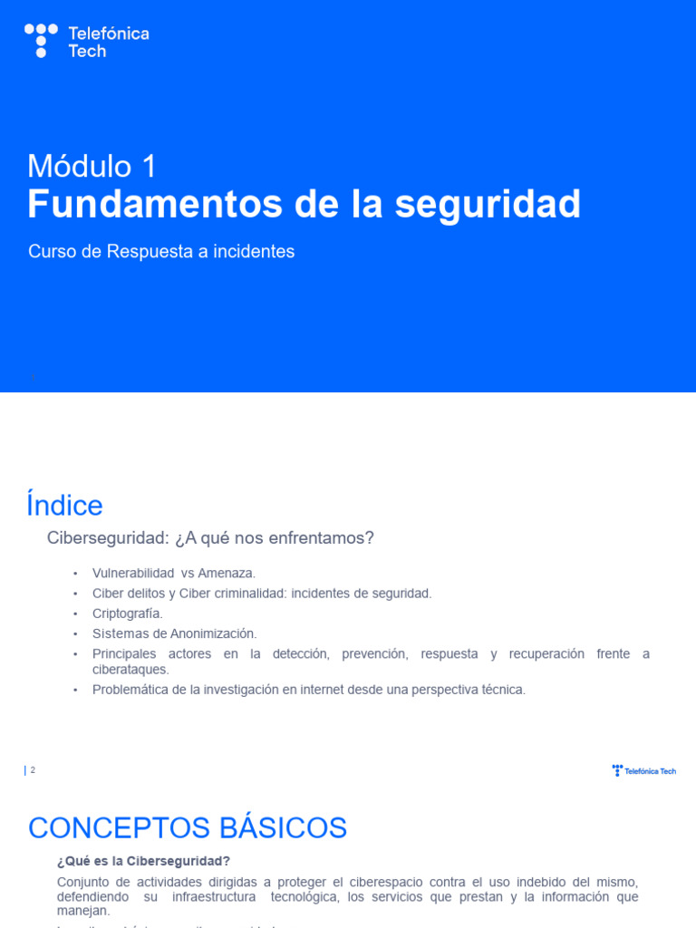 Módulo 1 - Fundamentos de La Seguridad | PDF | Clave (criptografía) | Criptografía de clave pública